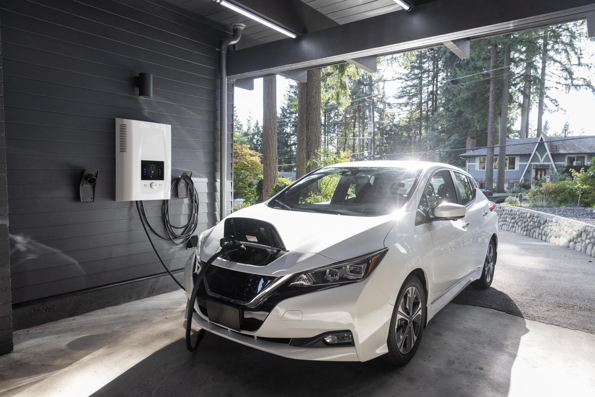 Residential car charging station store